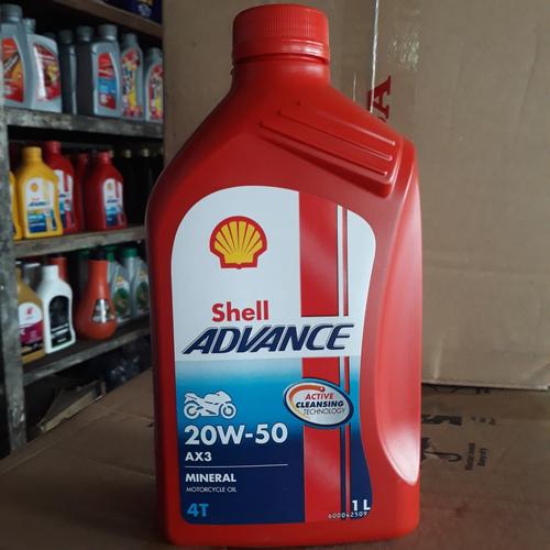 Jual Oli Shell Advance AX3 1L Mineral 20W/50 (Dijamin Asli) - Kab ...