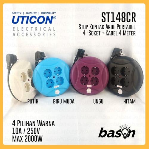 Jual UTICON Kabel Gulung 4Meter - Power Extension ST148CR - Jakarta ...