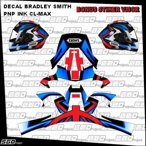 Jual Stiker Decal Helm Motif Bradley Smith PNP INK CL Max Full - Kab ...