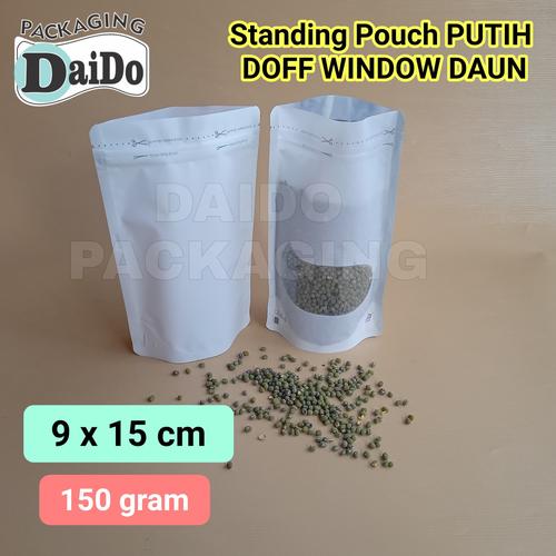Jual Standing Pouch PUTIH DOFF WINDOW 150gram 9x15 cm Kemasan Aluminium ...