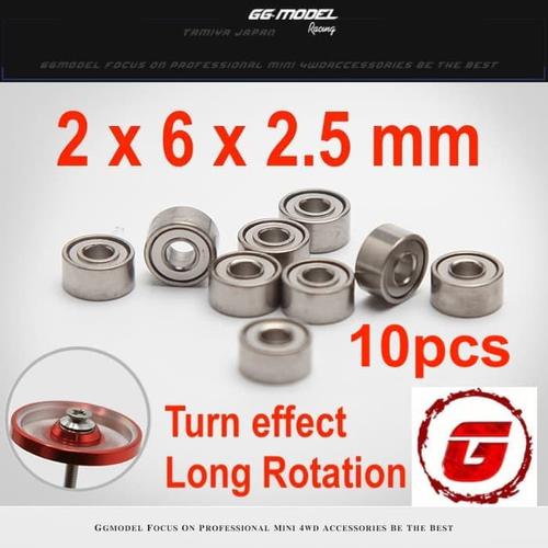 Jual REP TAMIYA 15111 620 BEARING RODA G MODEL 2x6x2.5mm - 10PCS ...