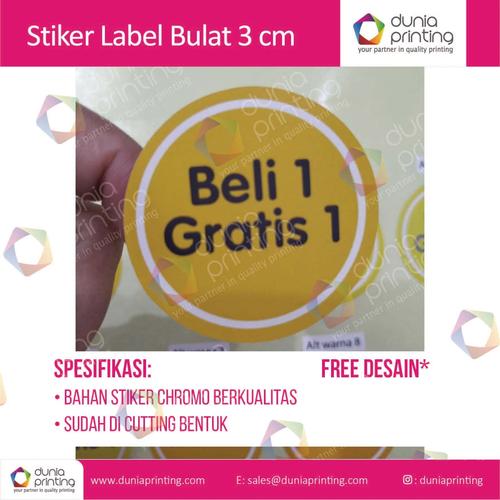 Jual Stiker label bulat ekonomis bulat 3 cm - Jakarta Barat ...
