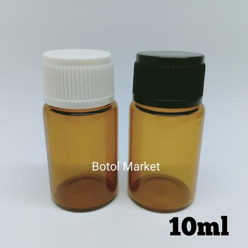 Jual Botol Kaca Amber 10ml Tutup Ulir - Ulir Putih - Kota Depok - Botol ...