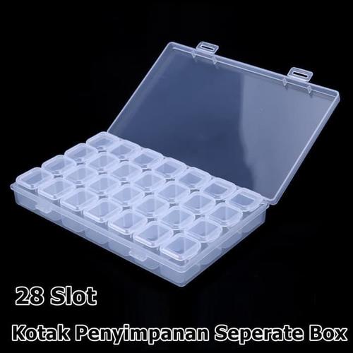 Jual Kotak Penyimpanan Komponen Seperate Box 28 Slot 2333 Transparent ...