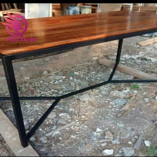 Jual meja besi minimalis , top kayu jati - Kab. Sleman - ABJ karya ...