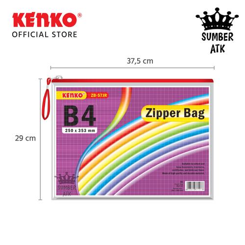 Jual KENKO PVC ZIPPER BAG ZB-57 B4 Jaring / TAS DOKUMEN SLETING - 1 PCS ...