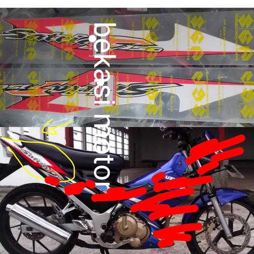 Jual stiker sticker striping satria fu CBU biru original thailand ...