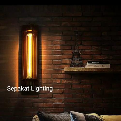 Jual Lampu Dinding Industri Vintage Bra Besi LD 54-BK - Hitam - Jakarta ...