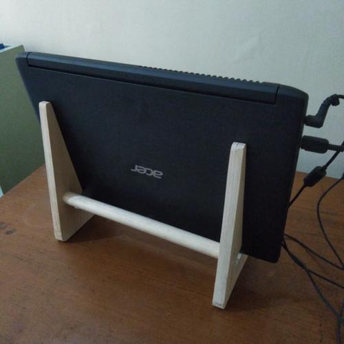 Jual Meja laptop unik / Stand laptop kayu portable knockdown - Natural ...