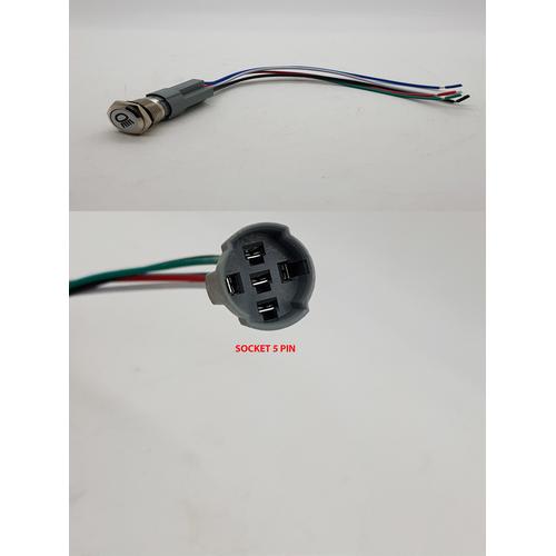 Jual Socket 5 pin Push Button 16mm Konektor Kabel Metal Switch ...