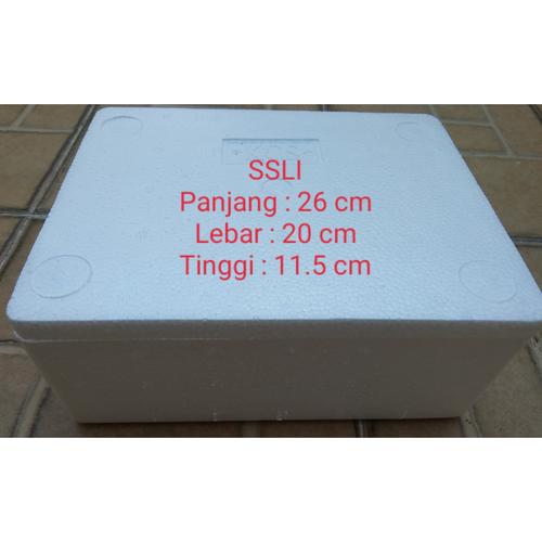 Jual Es Box Sterofoam Box Ice Box Gabus Box 2 kg ukuran 26 x 20 x 11.5 ...