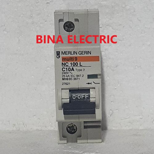 Jual MCB Multi9/Multi 9 Merlin Gerin NC100L 10A 1P 25kA 25 kA - Jakarta Pusat - Bina Electric ...