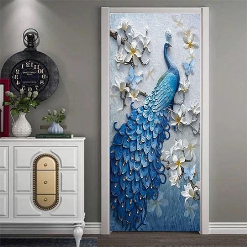 Jual 3D Door Sticker Custom|Uk 77 x 200 stiker Pintu Custom BURUNG ...