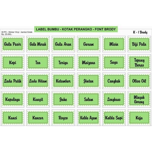 Jual STICKER LABEL NAMA BUMBU - BENTUK KOTAK - Kota Bekasi - FARSAFA ...