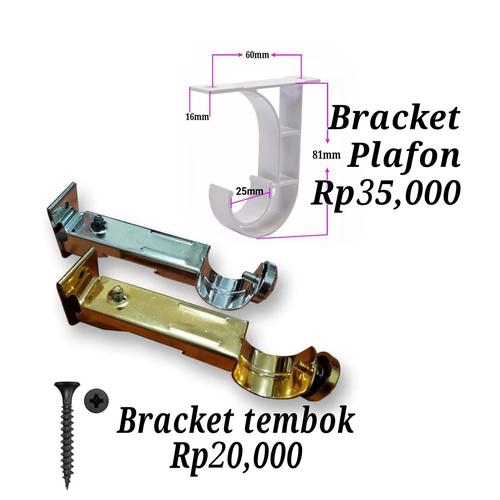 Jual BRACKET KAKI REL / BATANG GORDEN - Type tembok, gold - Jakarta ...