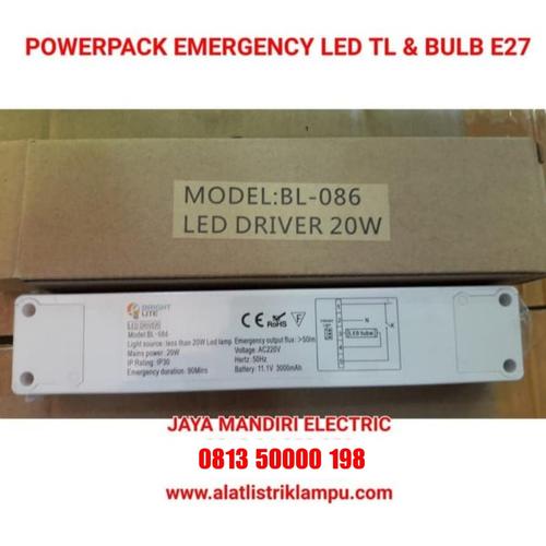 Jual EMERGENCY LAMPU LED 20W GARANSI 3 BULAN NICAD BATTERY BATERE ...
