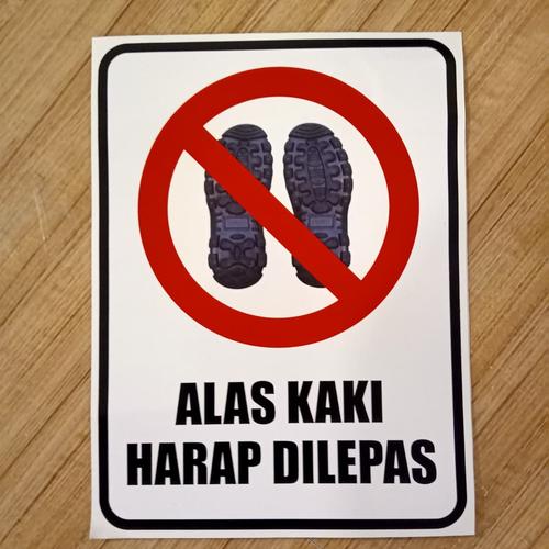 Jual STIKER K3 RAMBU SAFETY UK 20X15CM ALAS KAKI HARAP DI LEPAS ...
