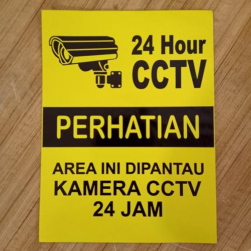 Jual STIKER K3 RAMBU SAFETY 24 hour cctv UK 15x20cm rambu k3 - Jakarta ...