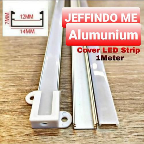 Jual Housing Kap Alumunium untuk led strip with doff cover Panjang 1 ...