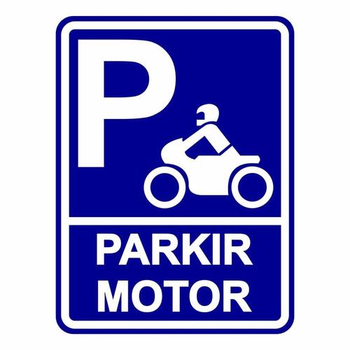 Promo Rambu Sign Parkir Motor 45cm x 60cm Plat Alumunium - Kota Bandung ...