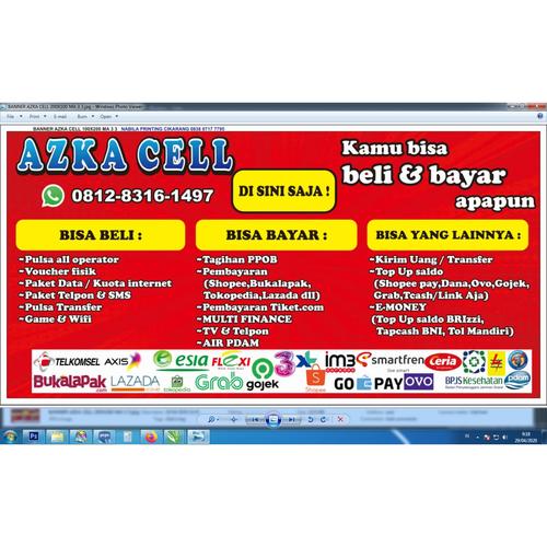 Jual BANNER / SPANDUK KONTER PULSA & PEMBAYARAN - Kab. Bekasi ...