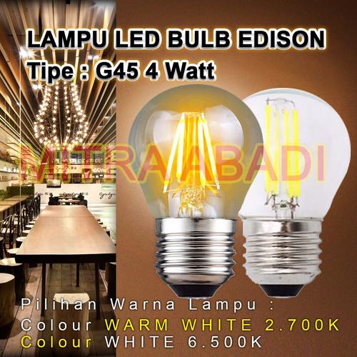 Jual Lampu Bulb LED Filamen Edison Vintage G45 4 Watt/4W Fitting E27 ...
