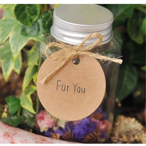 Jual hang tag bulat tebal polos / hang tag vintage hang tag Craft hang ...