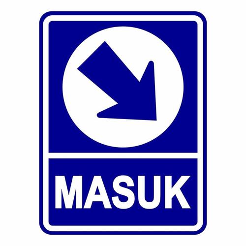 Promo Rambu Parkir Masuk Arah Kanan 45cm x 60cm Plat Alumunium - Kota ...