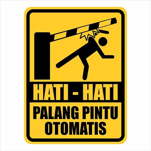 Promo Rambu Palang Pintu Otomatis 45cm x 60cm Plat Alumunium - Kota ...