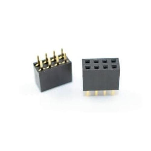 Jual Header Female 2X4 Pin p 8P 2.54mm Double Row Straight Pin 2x4p 2 x ...