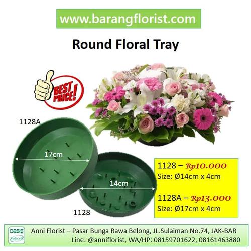 Jual Round Floral Tray (1128A), piring bunga, kakatan bunga,aksesoris ...