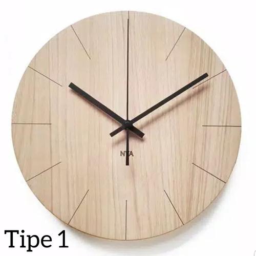 Jual Jam Dinding Kayu 3 Tipe / Artistic / Scandinavian / Modern ...