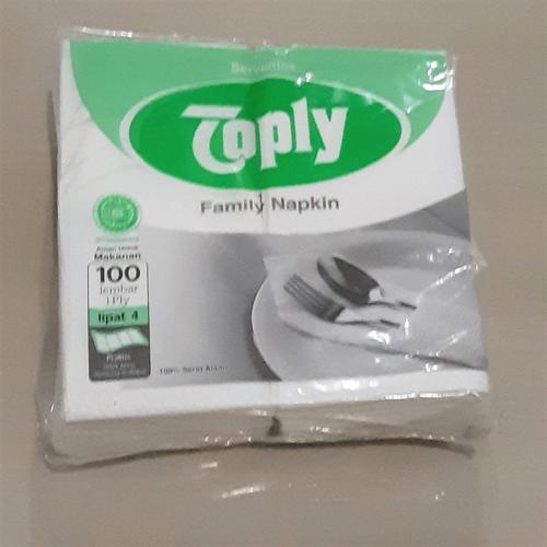 Jual Tissue Toply Napkin Putih isi 100 Lembar (Potong 2) / Tisu Murah ...