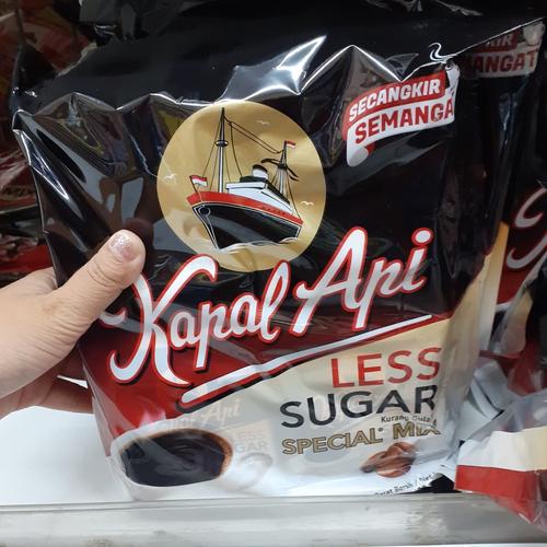Jual KOPI KAPAL API LESS SUGAR PAKET HEMAT ISI 20 SACHET KOPI INSTANT ...