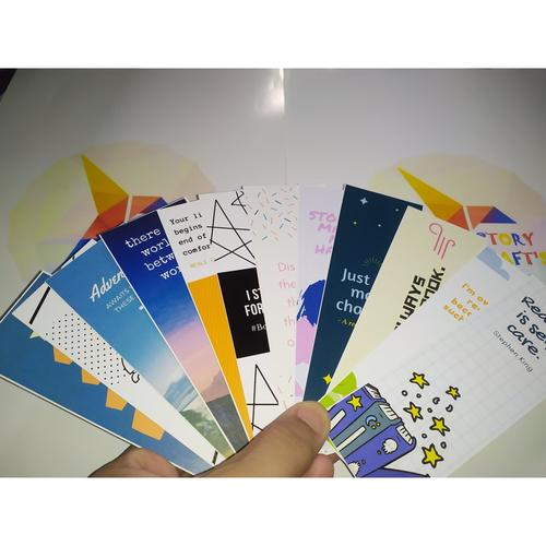 Jual Pembatas Buku Bahan Art Paper 210 Gram Ukurang 4,9cm x 4,3cm Murah ...