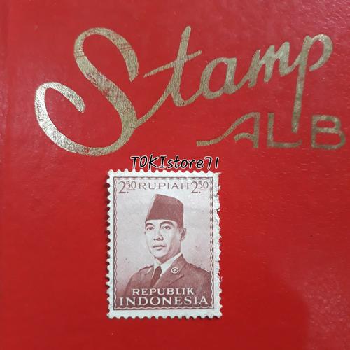 Jual Perangko/Stamp REPUBLIK INDONESIA 2.50 Rupiah BAPAK SOEKARNO ...