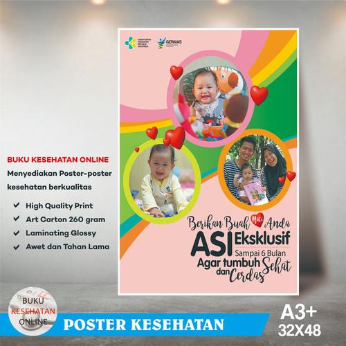 Jual Poster Kesehatan Berikan Buah Hati ASI Eksklusif - Laminating ...