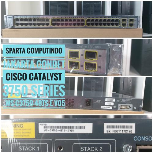 Jual Cisco Catalyst 3750 series _WS-C3750-48TS-E V05 48 port Bergaransi - Jakarta Timur - cv ...
