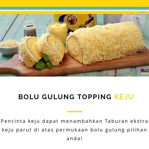 Jual Bolu Meranti Medan - Topping Keju isi (6 varian rasa) - Blueberry ...
