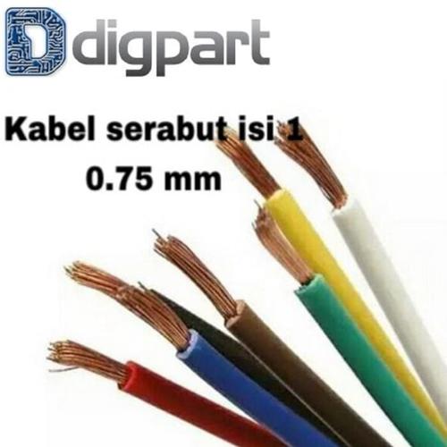 Jual Kabel Listrik Serabut 0,75 mm NYAF 1 x 0.75 mm per meter - Biru ...