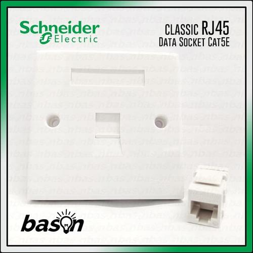 Promo SCHNEIDER Classic RJ45 Data Socket Cat5 Clipsal - Colokan Kabel ...