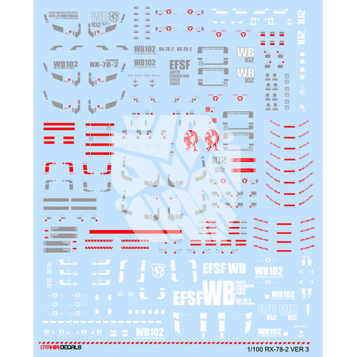 Jual RX 78 VER 3 New Decal Skala 144 - Kab. Sleman - Otakiri Decals ...