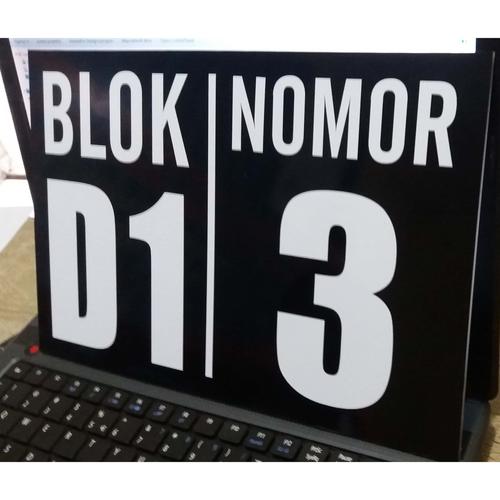 Jual Nomor Rumah komplek blok perumahan akrilik cuting sticker ...