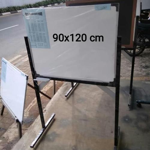 Jual Whiteboard stand 90 x 120 papan tulis + kaki 120 x 90 - papan aja ...