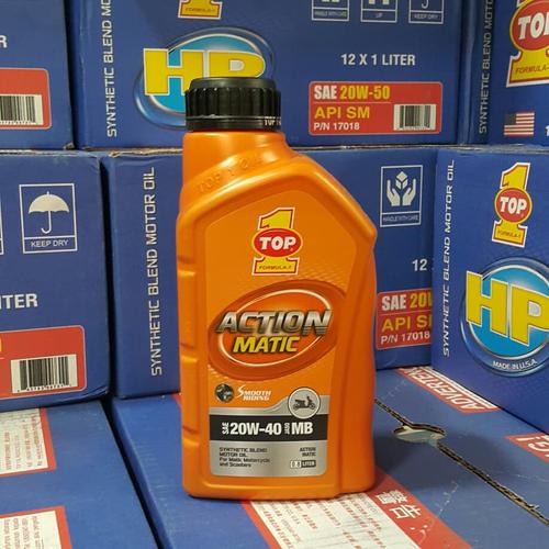 Jual OLI MESIN MOTOR MATIC TOP1 / TOP 1 ACTION MATIC 20W-40 800 ML ...