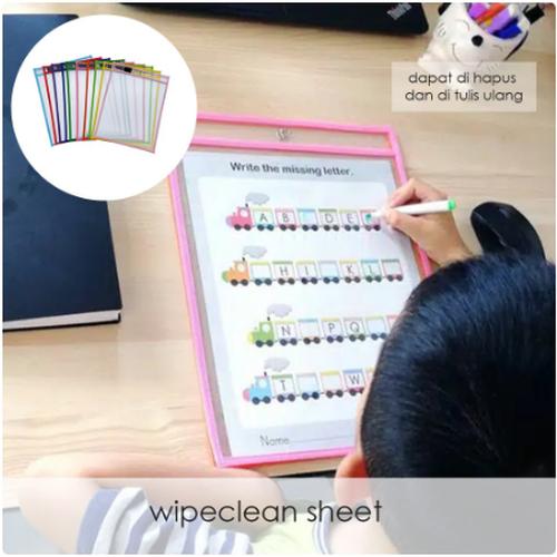 Jual WIPE CLEAN SHEET rewritable sheet - tempat dokumen-montessori di ...