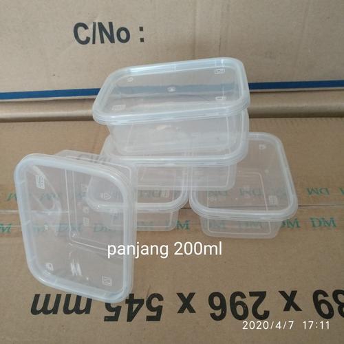 Jual THINWALL KOTAK PANJANG 200 ML - 200ML ISI 25PCS - FOOD CONTAINER ...
