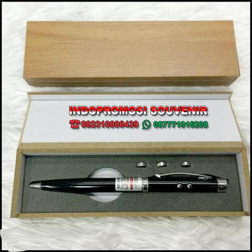 Jual pulpen metal laser pointer 3 in 1 dan bok kayu polos - Putih ...