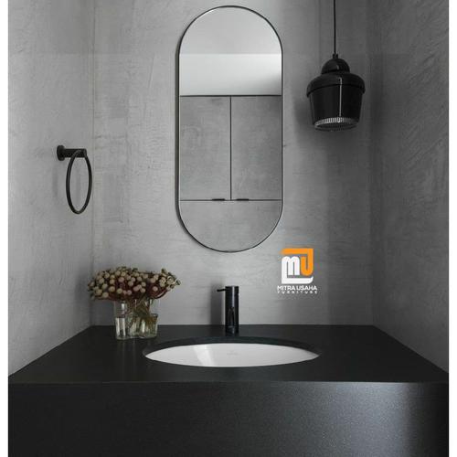 Jual CERMIN BESI OVAL 50x120 cm WALL MIRROR RECTANGLE OVAL DEKORASI ...