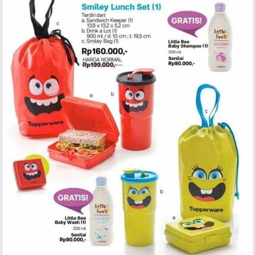 Jual Tupperware Smiley Lunch Box, Tempat makan, Tempat makam anak dapet ...